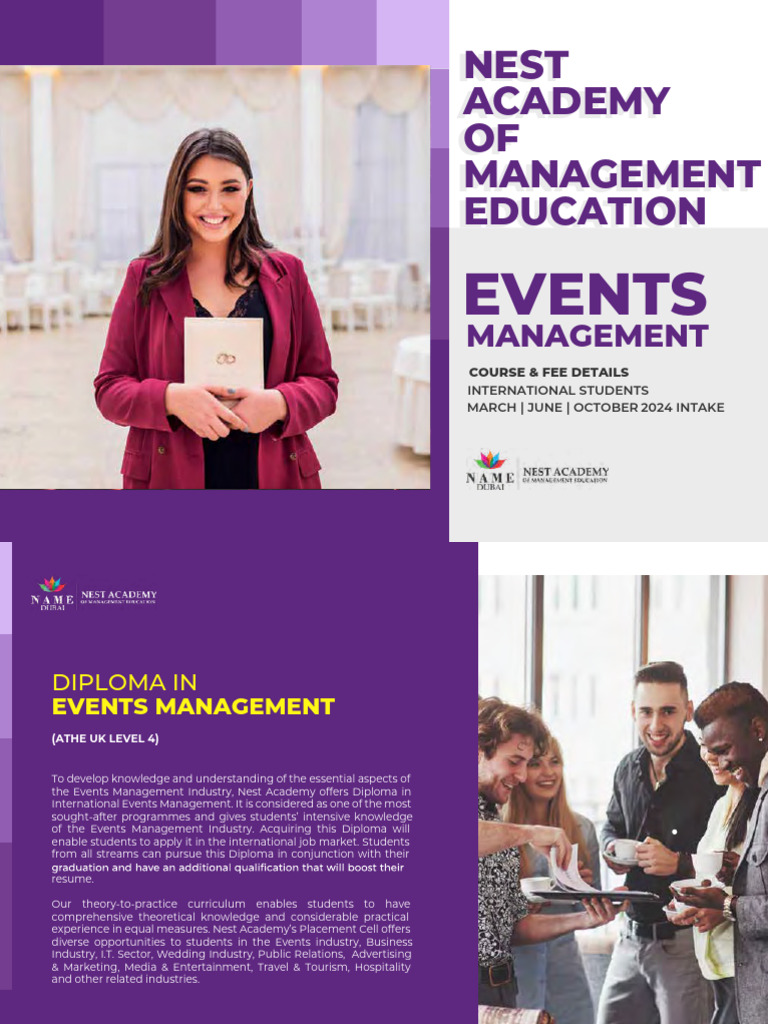 Diploma in Events Management 2024 | PDF