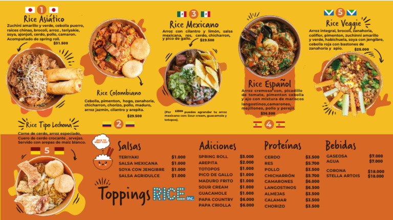 Variedad de arroces y adiciones deliciosas | PDF | Cocina de las ...