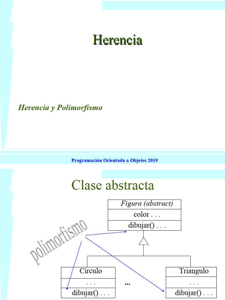 Herencia y Polimorfismo en POO | PDF | Herencia (Programación Orientada a Objetos) | Objeto ...