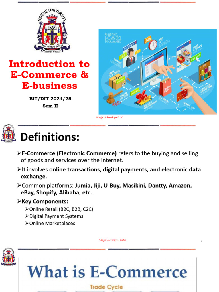 Introduction to E-Commerce & E-Business | PDF | E Commerce | Electronic ...