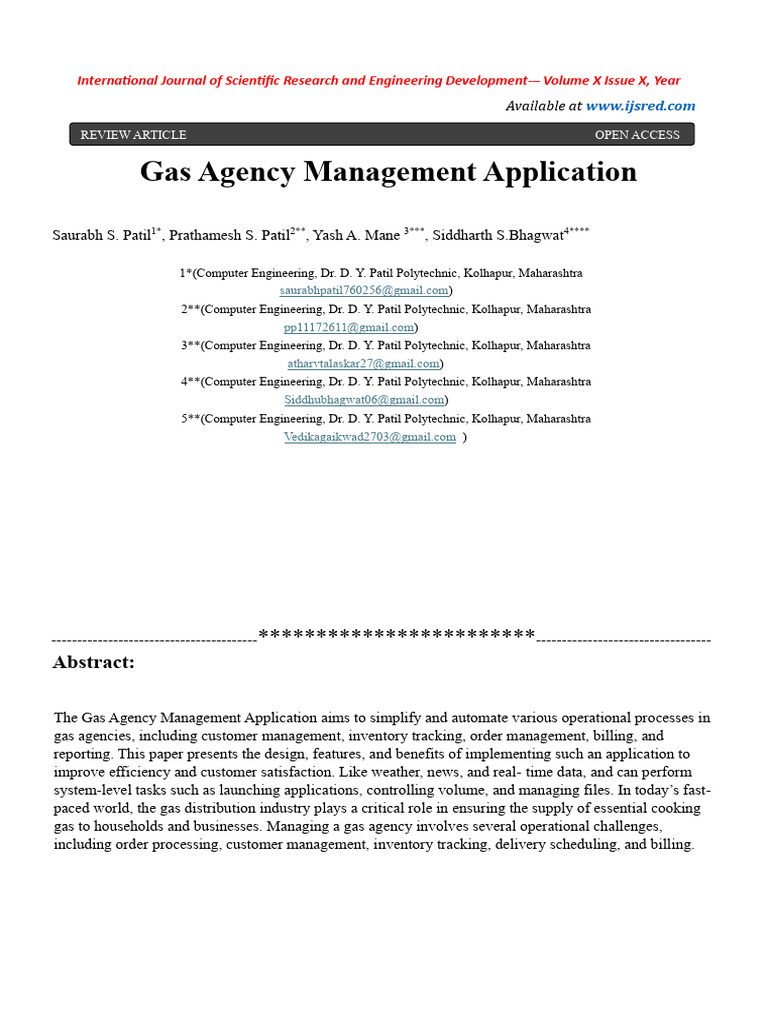 Gas Agency Management Application Review | PDF | Customer Relationship Management | Mobile App