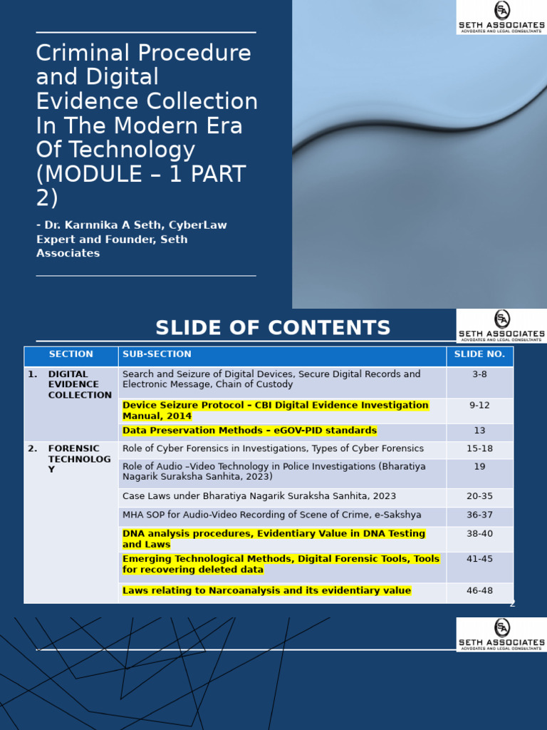 Criminal Procedure and Digital Evidence Collection in the Modern Era of ...