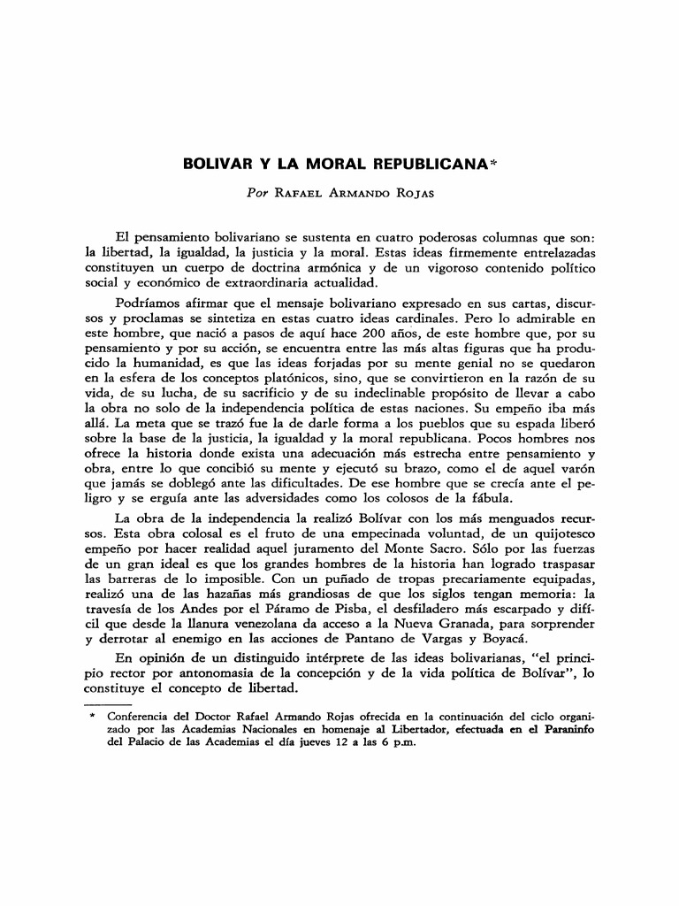 Bolivar y El Poder Moral 2 | PDF | Venezuela | Moralidad