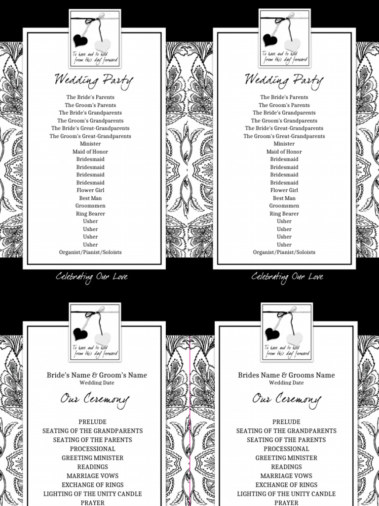 Wedding Ceremony Roles and Order | PDF