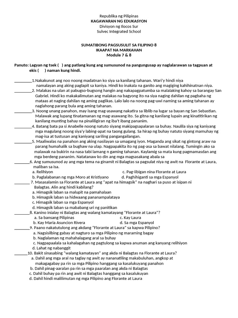 Q4 FIL 8 mODULE 7 | PDF