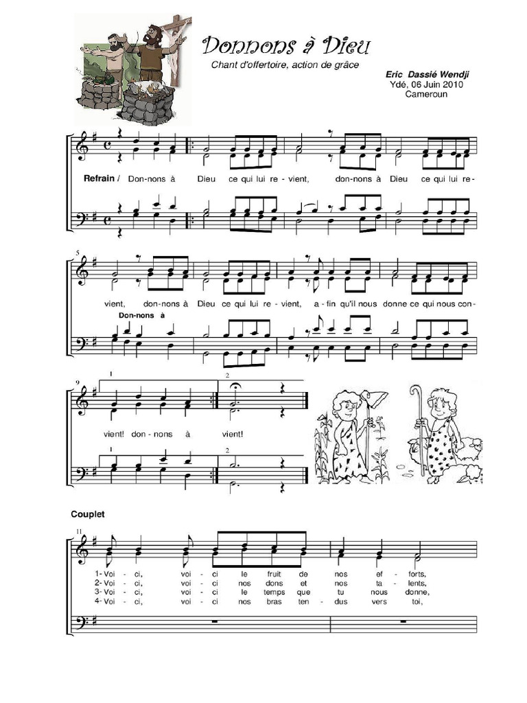 Wendji Eric Donnons Dieu Qui Lui Revient 23623 | PDF