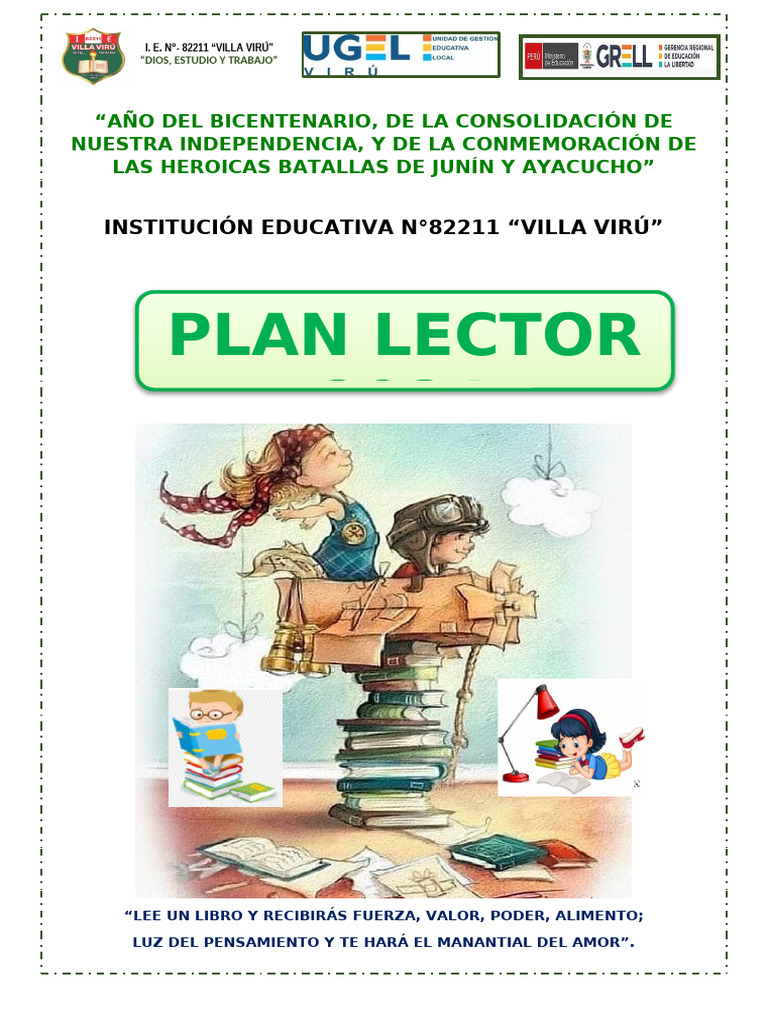 Plan Lector 2024 Villa Virú | PDF | Comprensión lectora | Aprendizaje