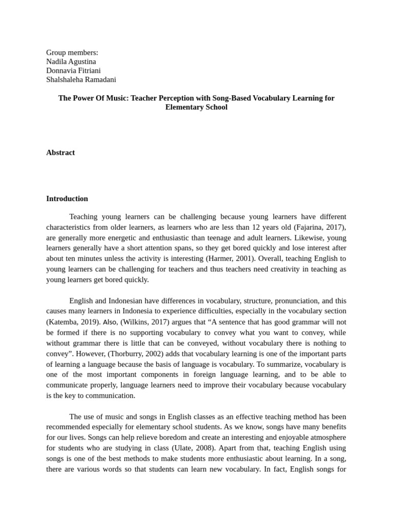 Jurnal CAW (1) - 1 | PDF | Vocabulary | Teachers