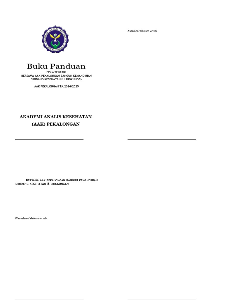 Buku Panduan PPKM Tahun 2025 | PDF