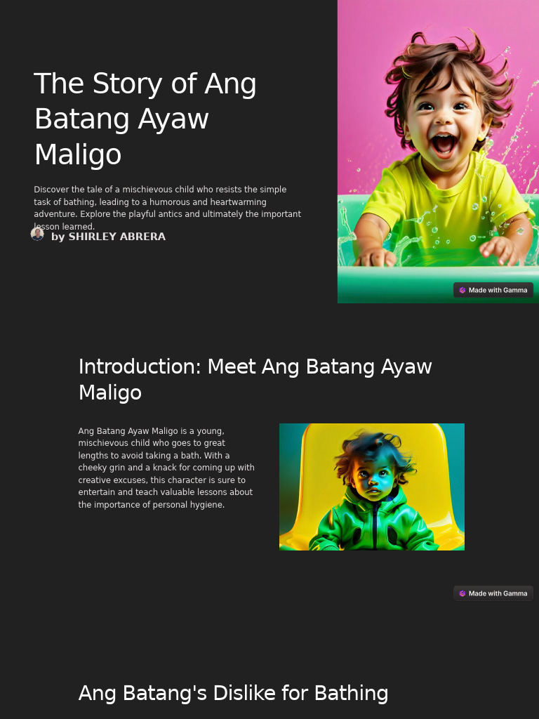 The Story of Ang Batang Ayaw Maligo | PDF | Hygiene