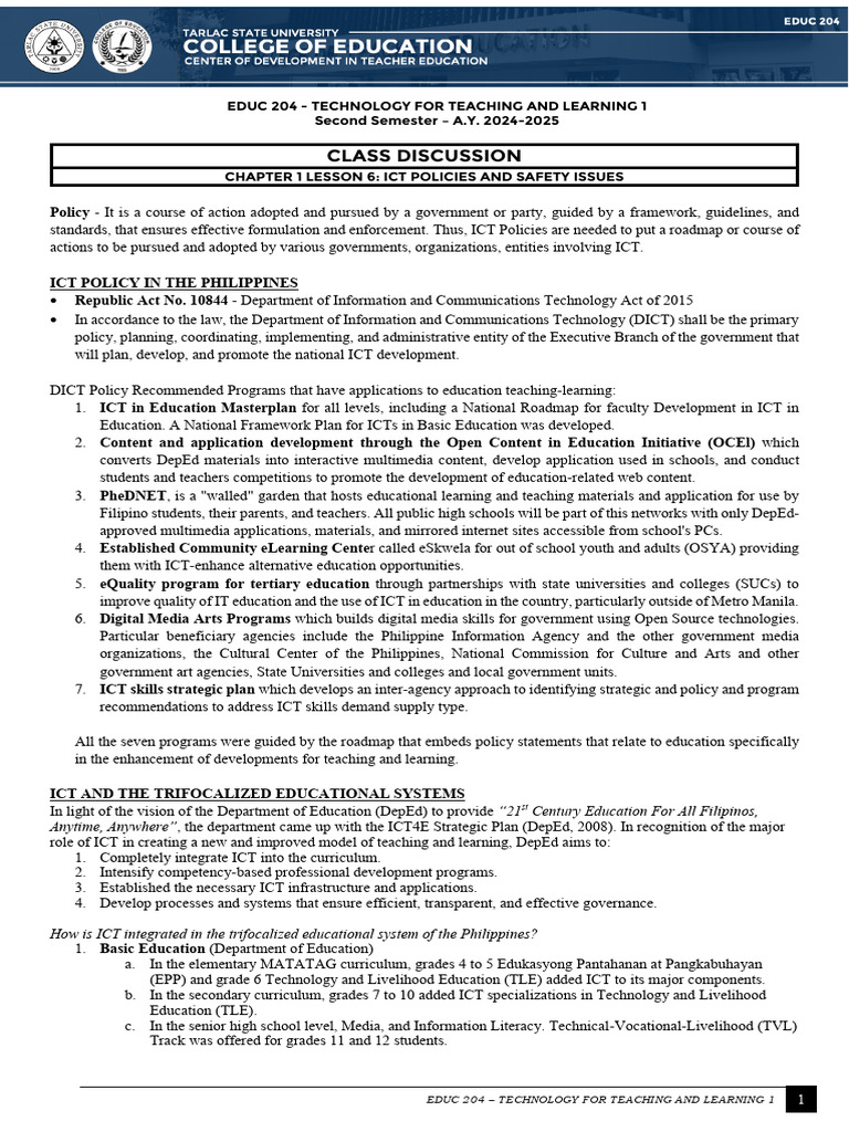 EDUC - 204 - Chapter 1 - Part - 3 | PDF | Surveillance | Privacy