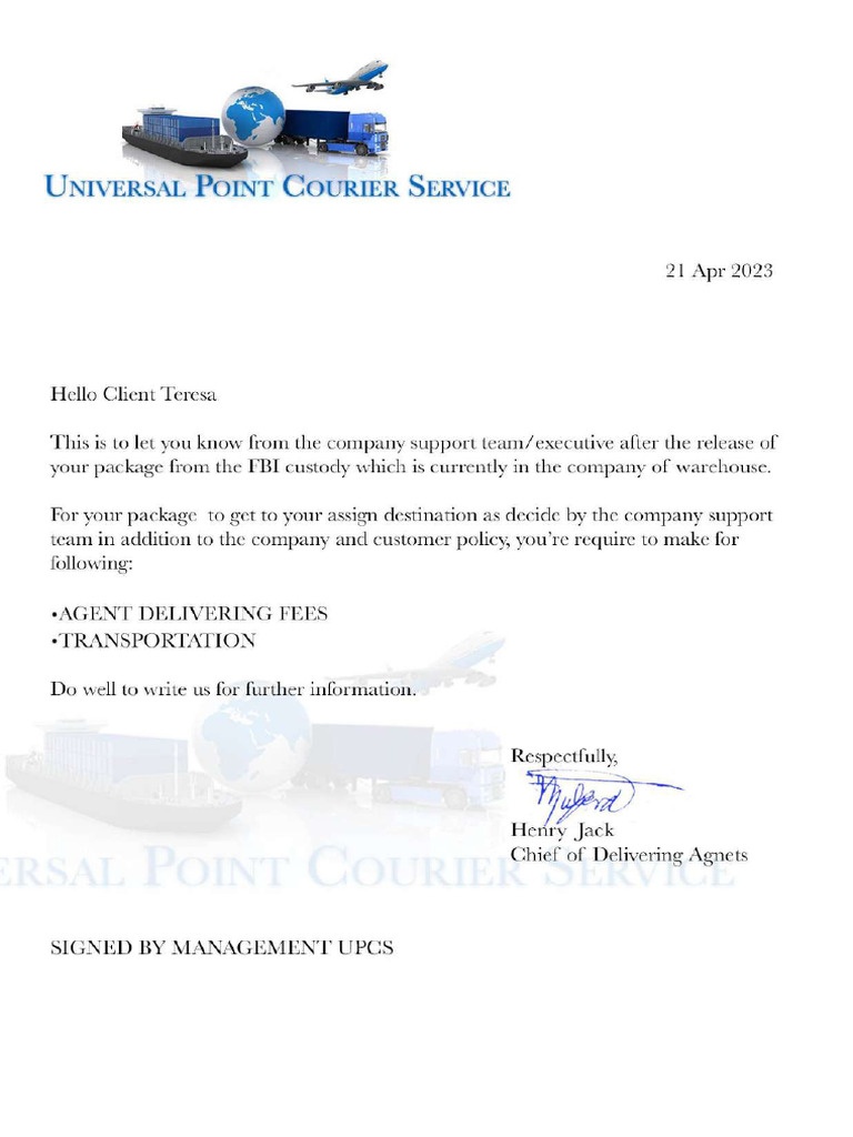 COURIER LETTER (1) | PDF