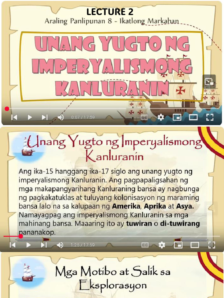 Lecture 2 - Unang Yugto NG Imperyalismong Kanluranin - Part 1 | PDF