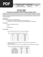 Activity Sheet Hit The Mark: Plotting The Philippine Area of ...