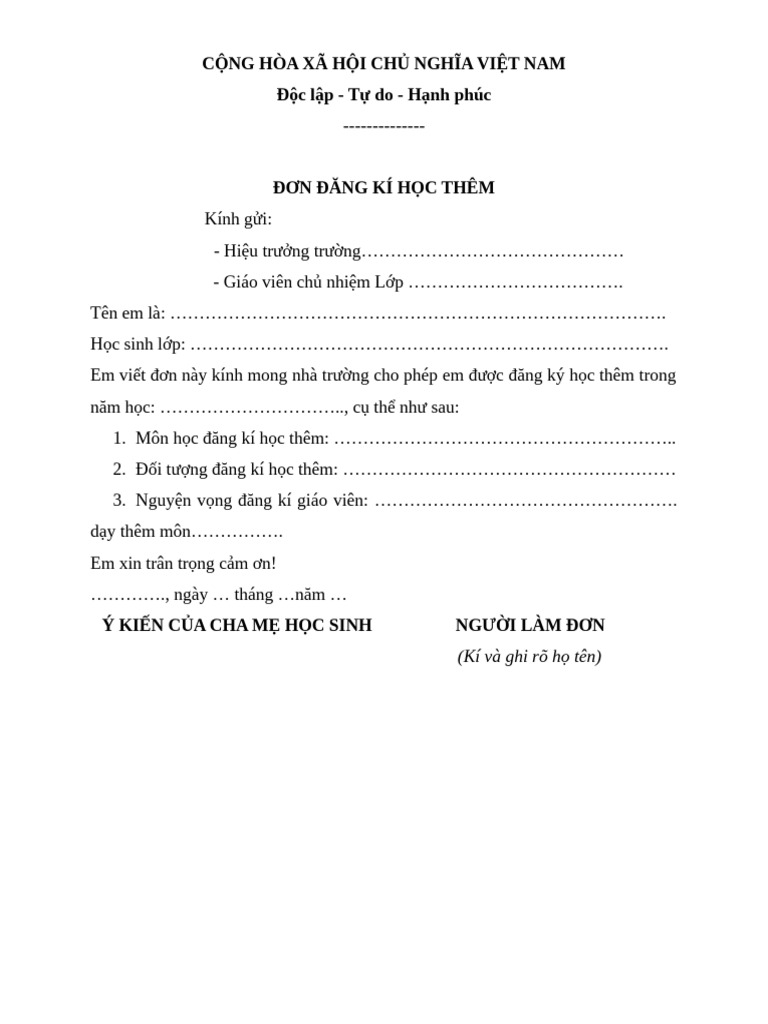 Mẫu đon 01 TT29 | PDF