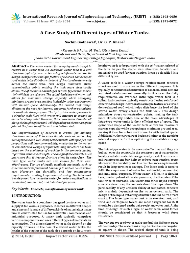 Irjet V11i7125 | PDF | Concrete | Water