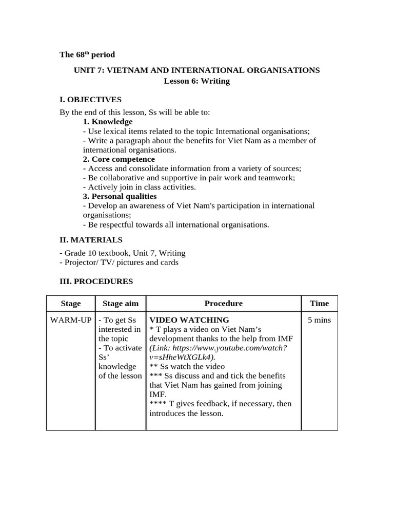 UNIT 7 Lesson 6 Writing | PDF | Learning | Human Communication