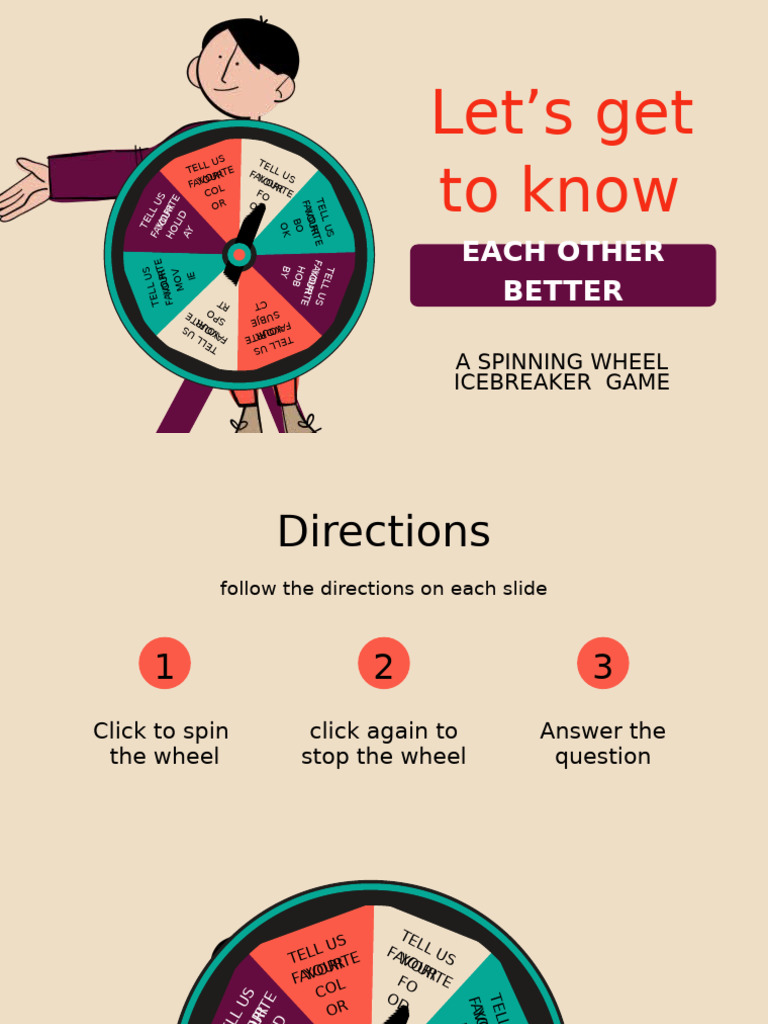 Icebreaker Activity Game Presentation in Orange and Purple Illustrative ...