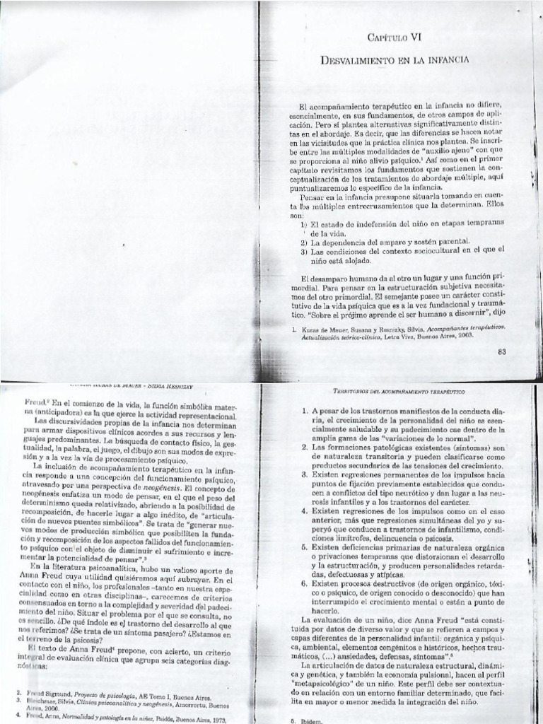 KURAS DE MAUER, Susana y RESNIZKY, Desvalimiento | PDF | Psicoanálisis ...