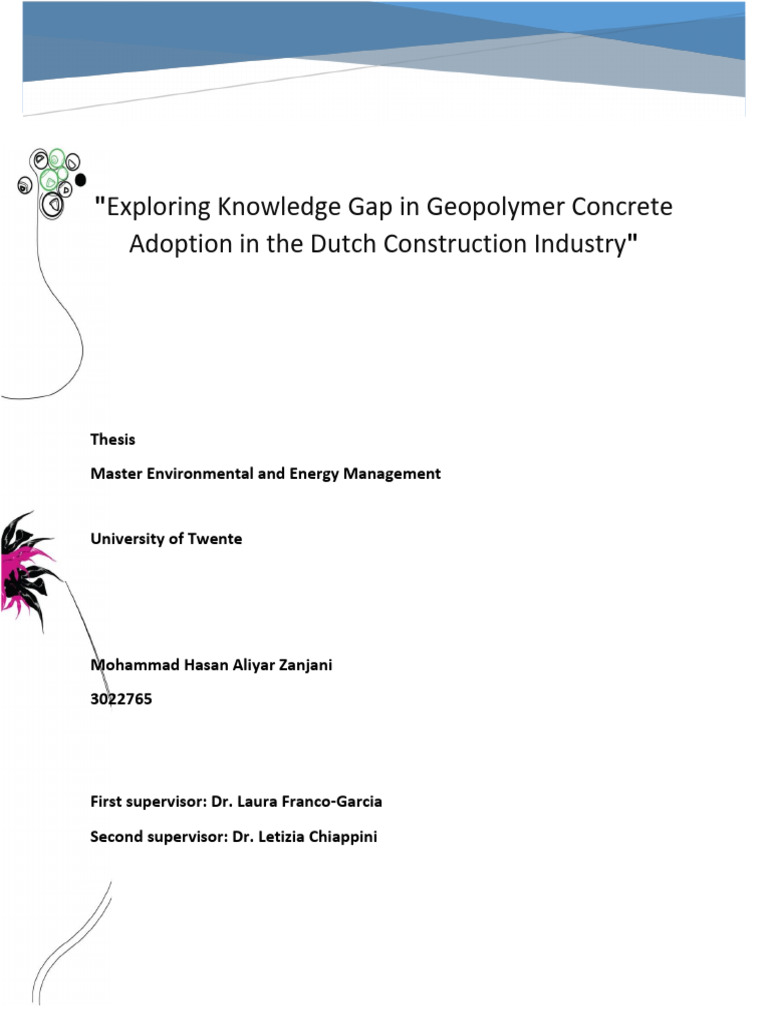 Exploring Knowledge Gap in Geopolymer Concrete Adoption in The Dutch ...
