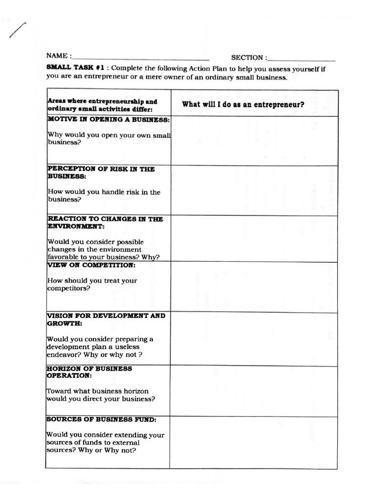 Entrep Small Task (1) | PDF