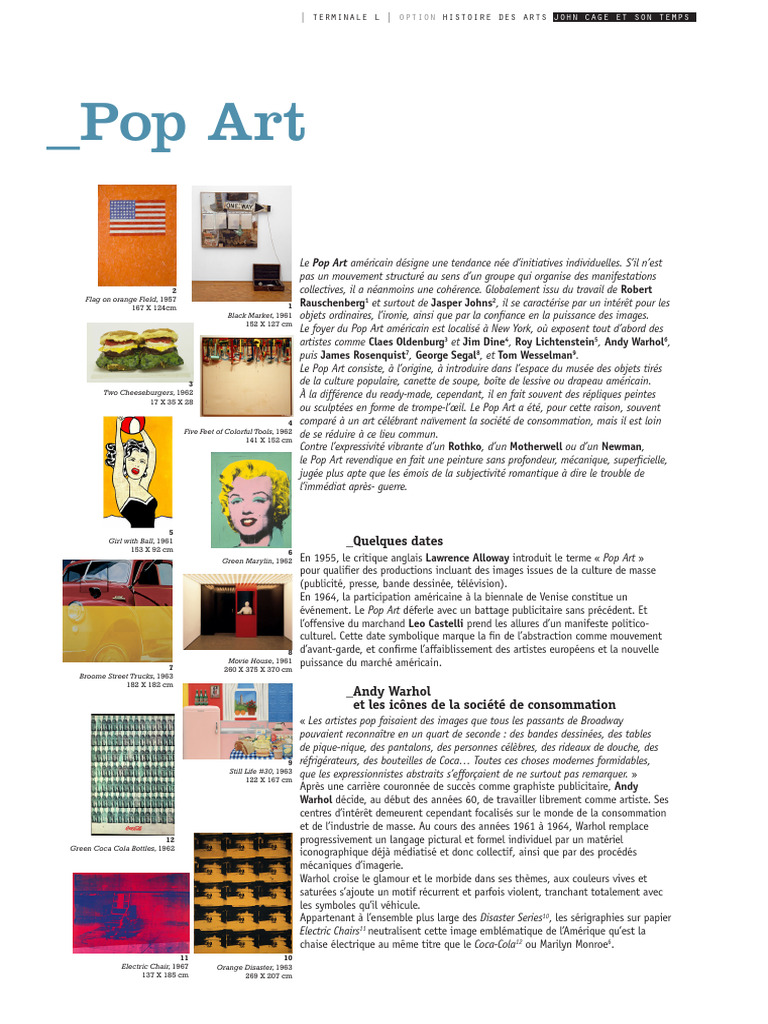 Pop Art | PDF | Andy Warhol | Collage
