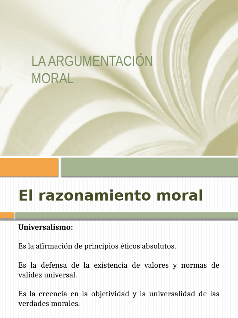 La Argumentación Moral | PDF | Relativismo | Moralidad