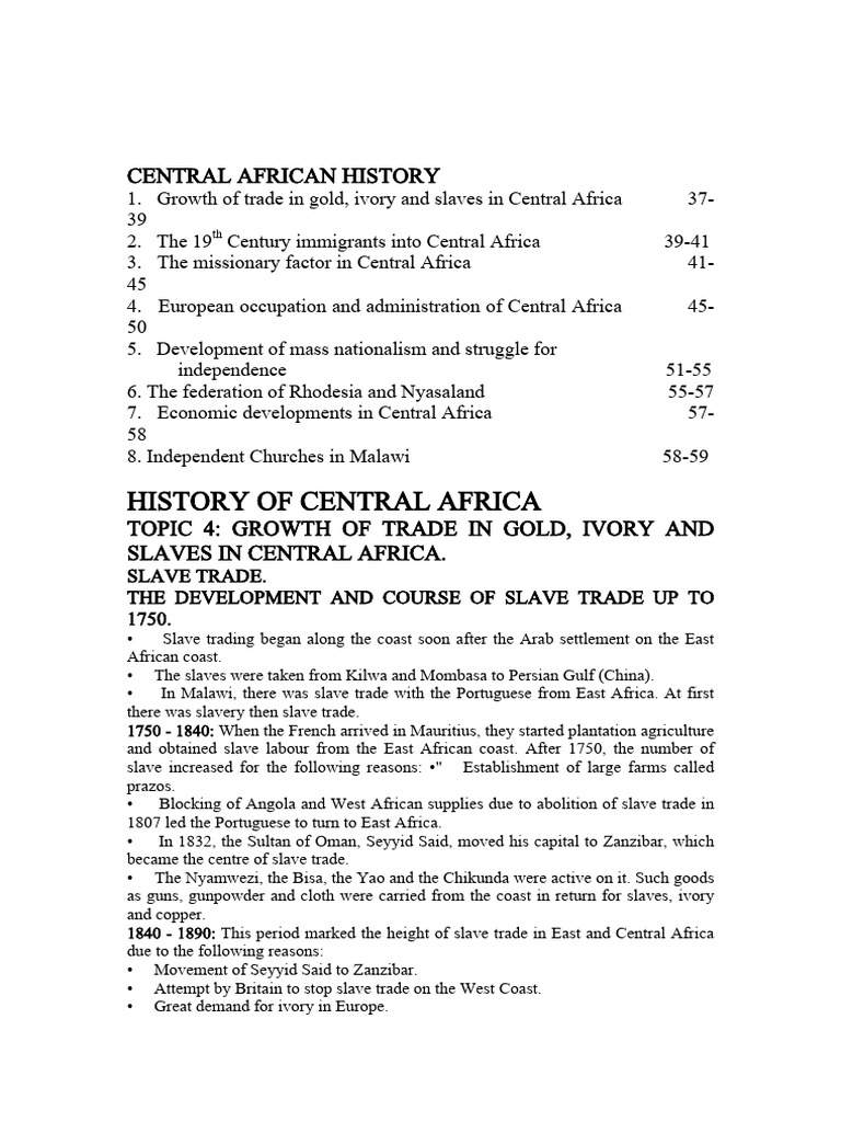 Central African History | PDF