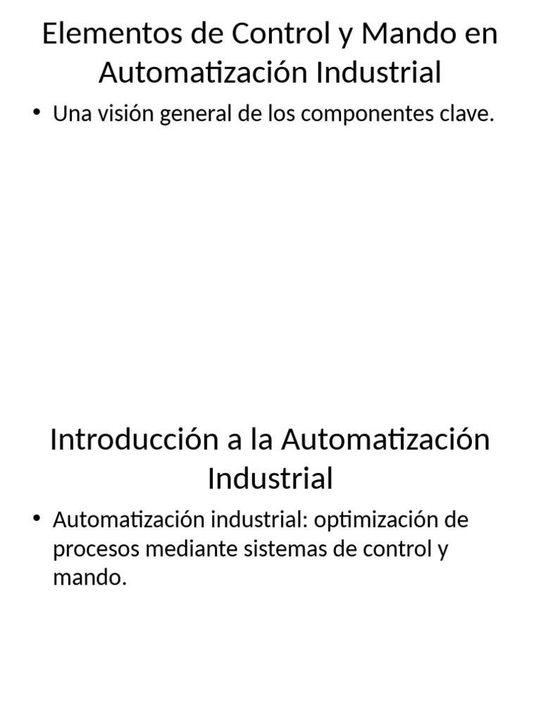 Elementos Control Mando Automacion | PDF