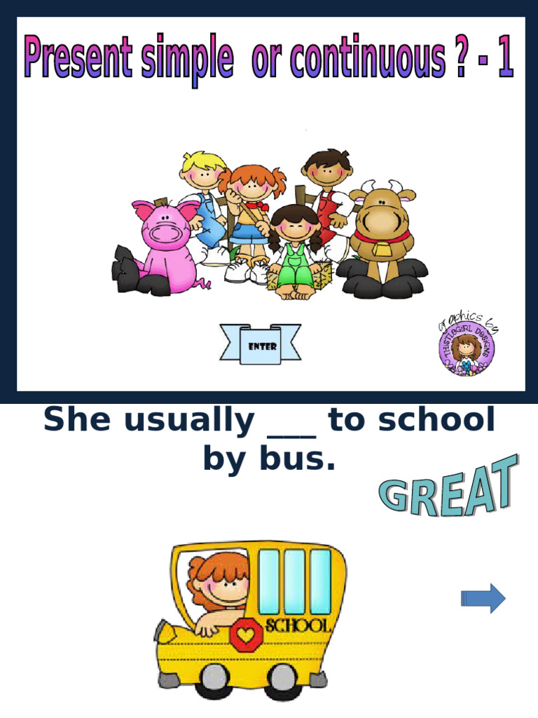 Present Continuous Versus Simple Present Tense6 | PDF