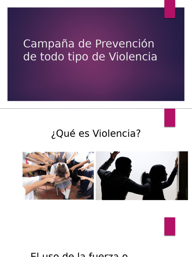 Campaña de Prevención de Todo Tipo de Violencia | PDF | Violencia | Violencia sexual