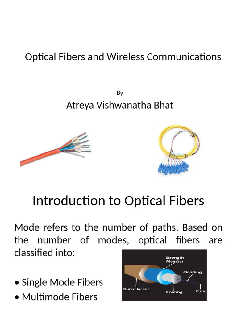 Optical Fibers Presentation | PDF