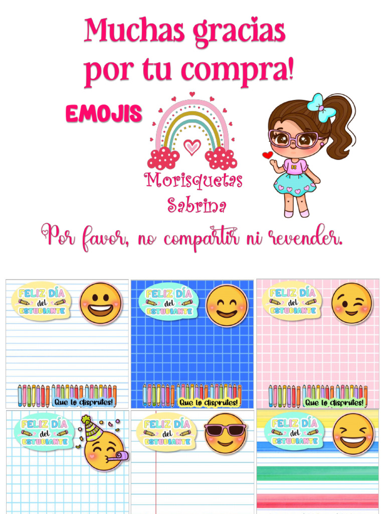 Emojis - Día Del Estudiante | PDF