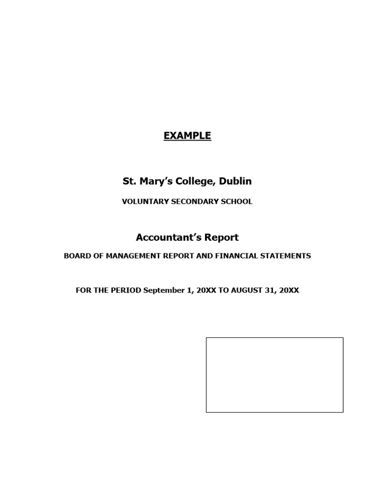 Format of Final Accounts For Voluntary Secondary Schools Accountants ...