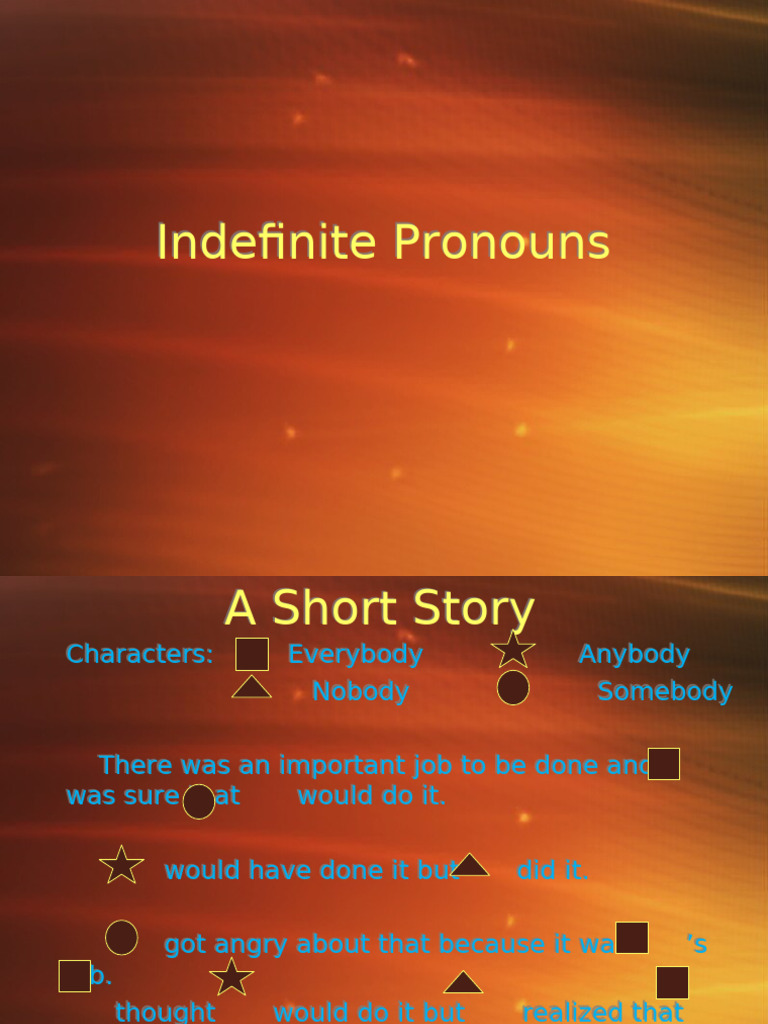 Indefinite Pronouns | PDF