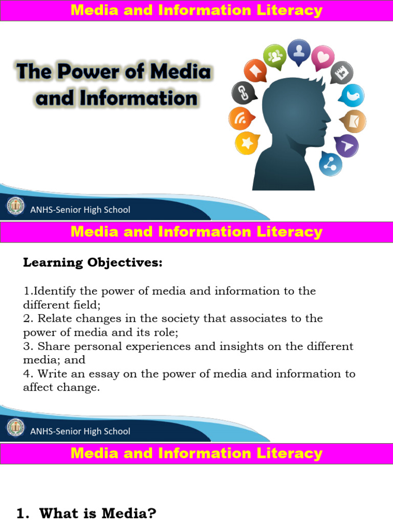 7 The Power of Media and Information 1 | PDF | Literacy | Information ...