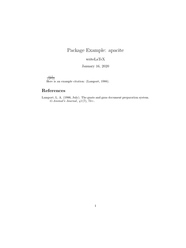 Package Example Apacite | PDF
