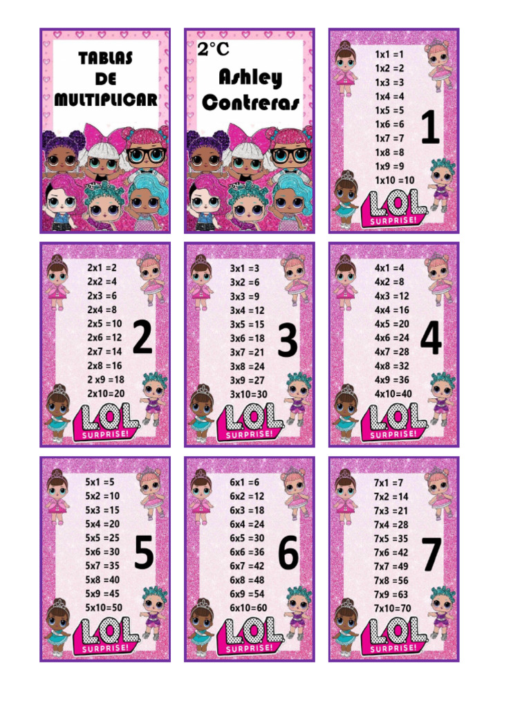 Plantilla - Tablas LOL 1 - 12 | PDF