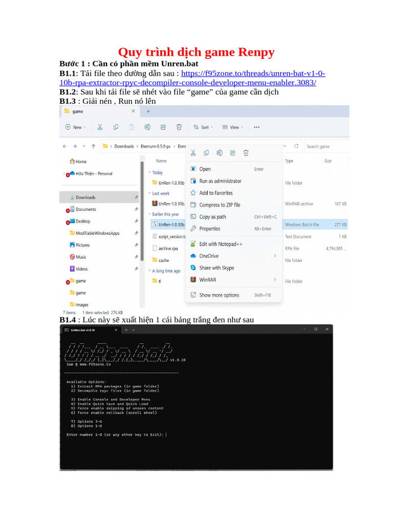 Cách dịch game Renny fix 3 1 1 | PDF