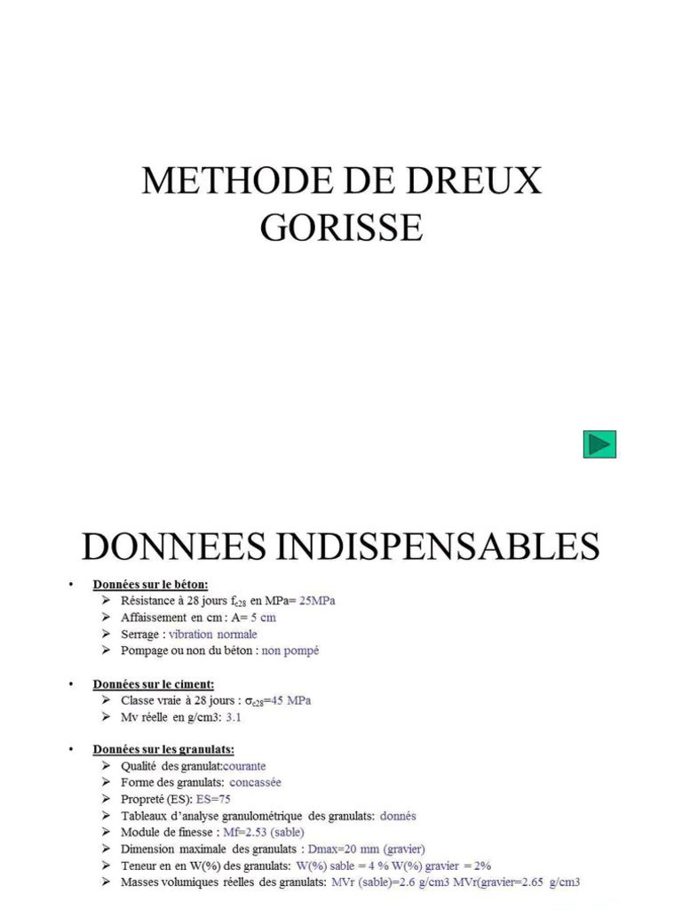 Methode de Dreux Gorisse | PDF