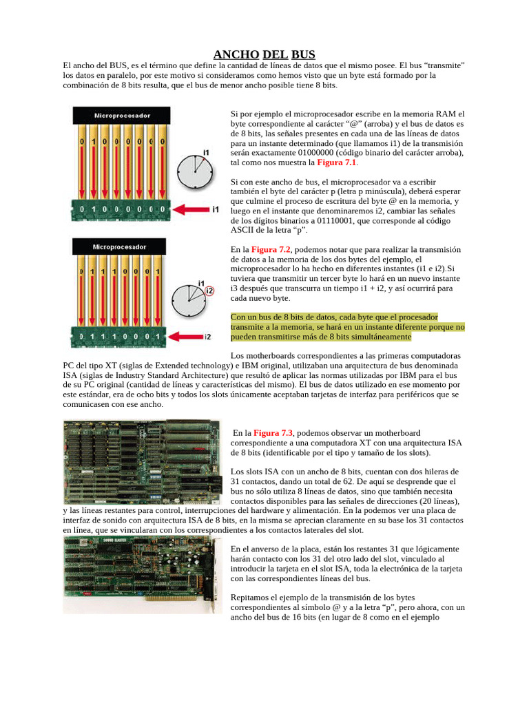7-8) Ancho Del Bus | PDF | Hertz | Microprocesador