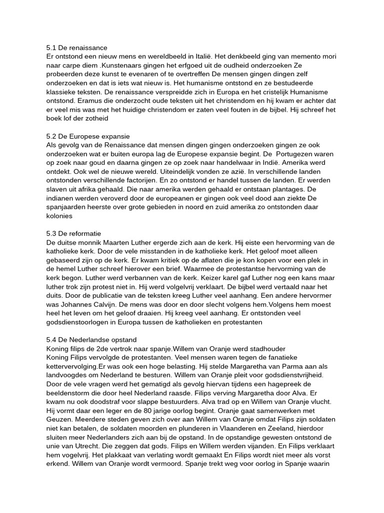 Geschiedenis Samenvatting - Google Documenten | PDF