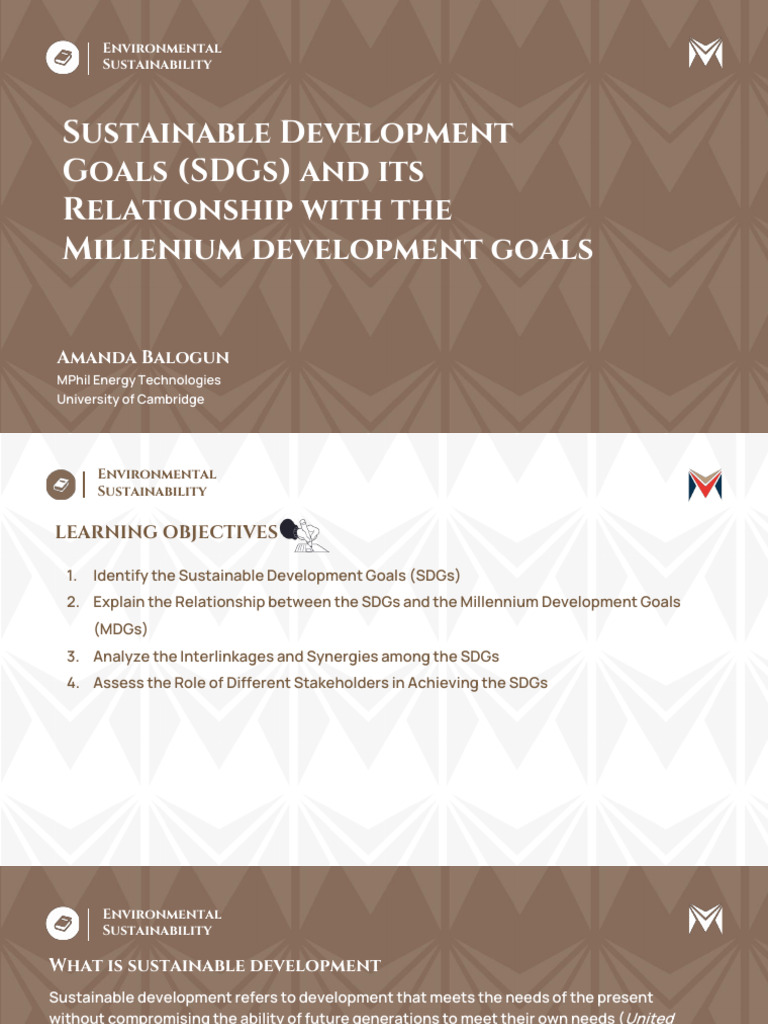 Sustainable Development Goals (SDGs) and Its Relationship with the ...