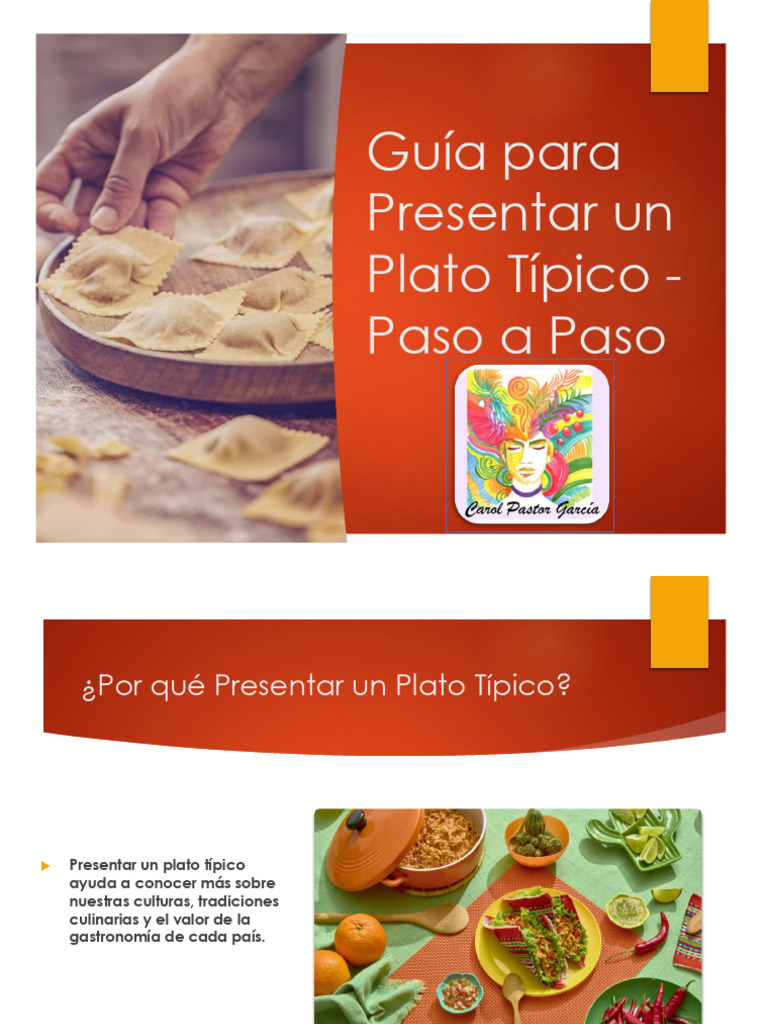 Guía para Presentar un Plato Típico | PDF