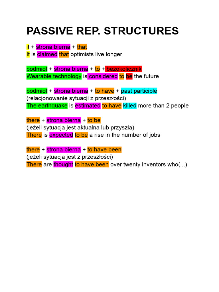 Passive Reporting Structures | PDF