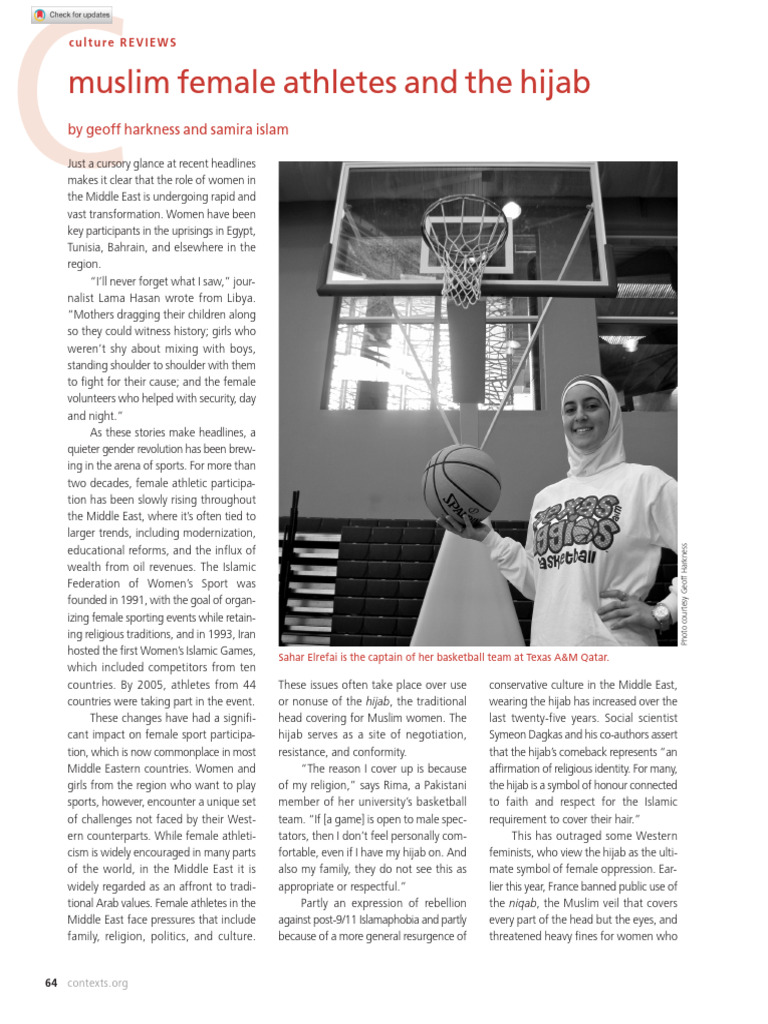 Harkness Islam 2011 Muslim Female Athletes and The Hijab | PDF | Hijab