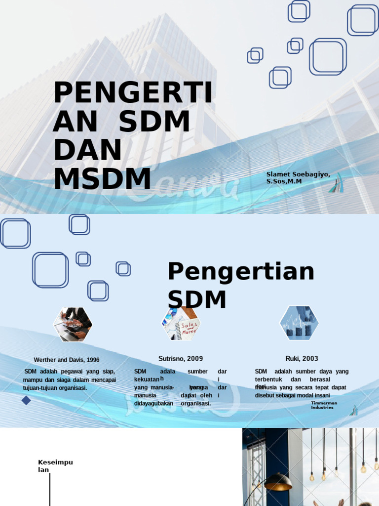 P 1 - Konsep dasar MSDM - MSDM #1 | PDF