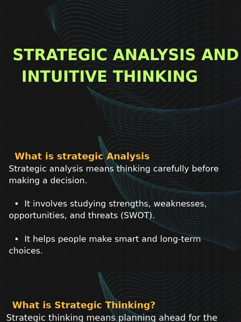 Strategic vs. Intuitive | PDF