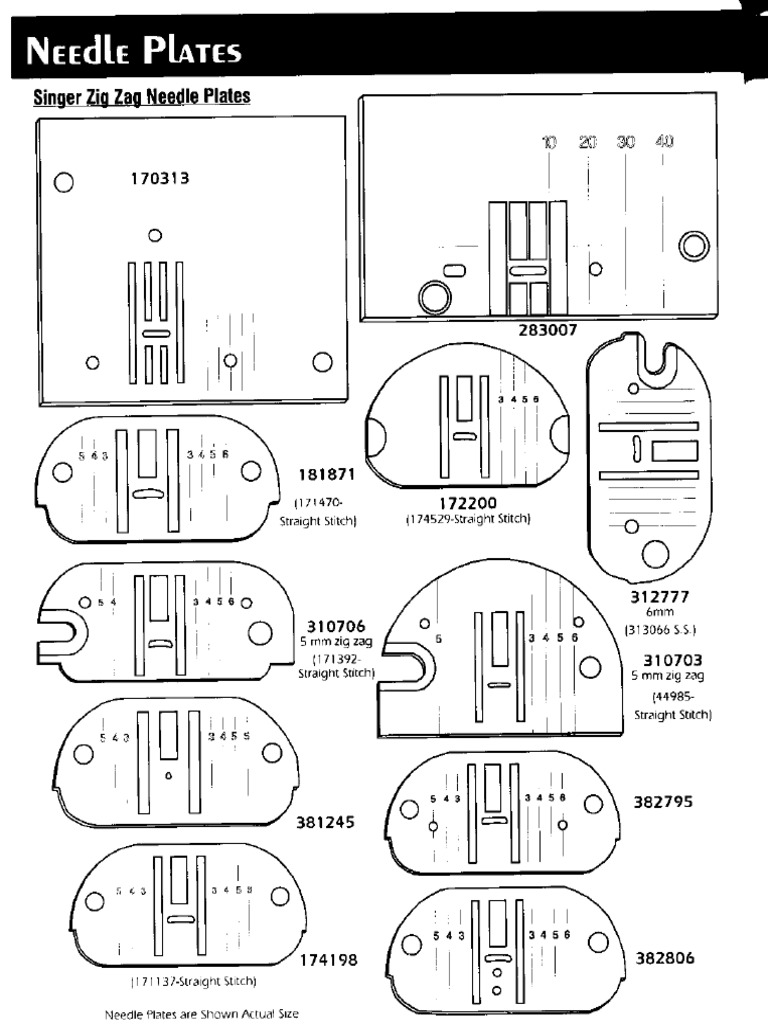 Needle Plates by Model and Brand | PDF
