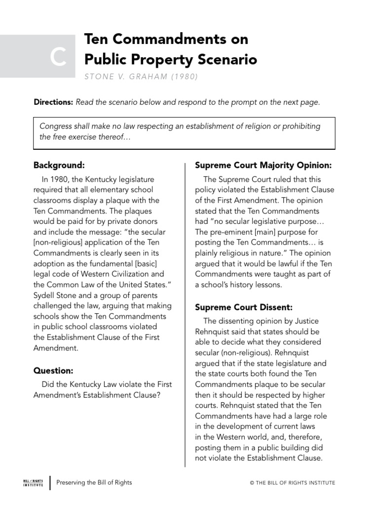 10 Commandments On Public Property Scenario | PDF | Establishment ...